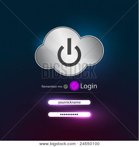 Power Button Cloud Vector & Photo (Free Trial) | Bigstock