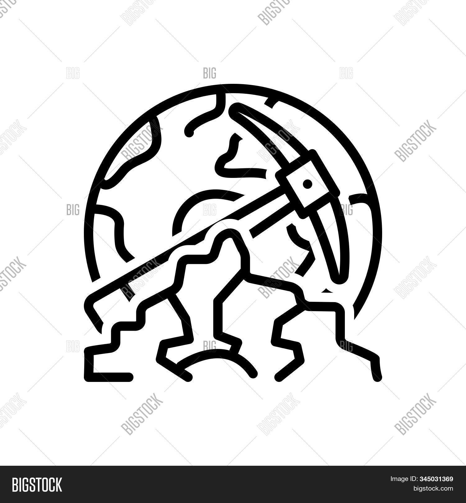 Black Line Icon Vector & Photo (Free Trial) | Bigstock