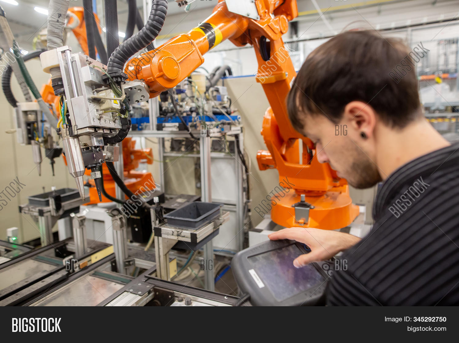 Man Programming Robot Image & Photo (Free Trial) | Bigstock