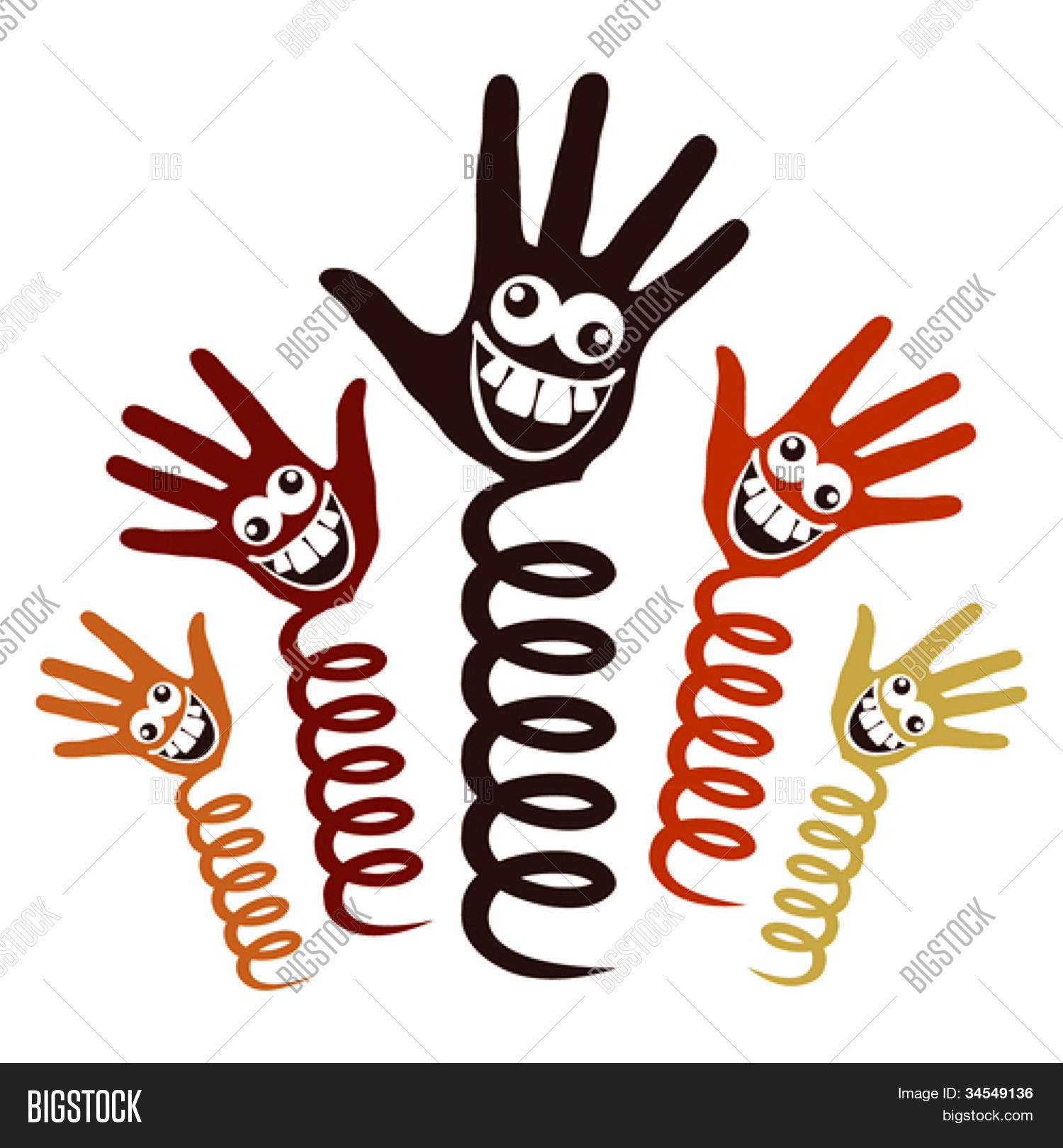 Crazy Face Hands On Vector & Photo (Free Trial) | Bigstock