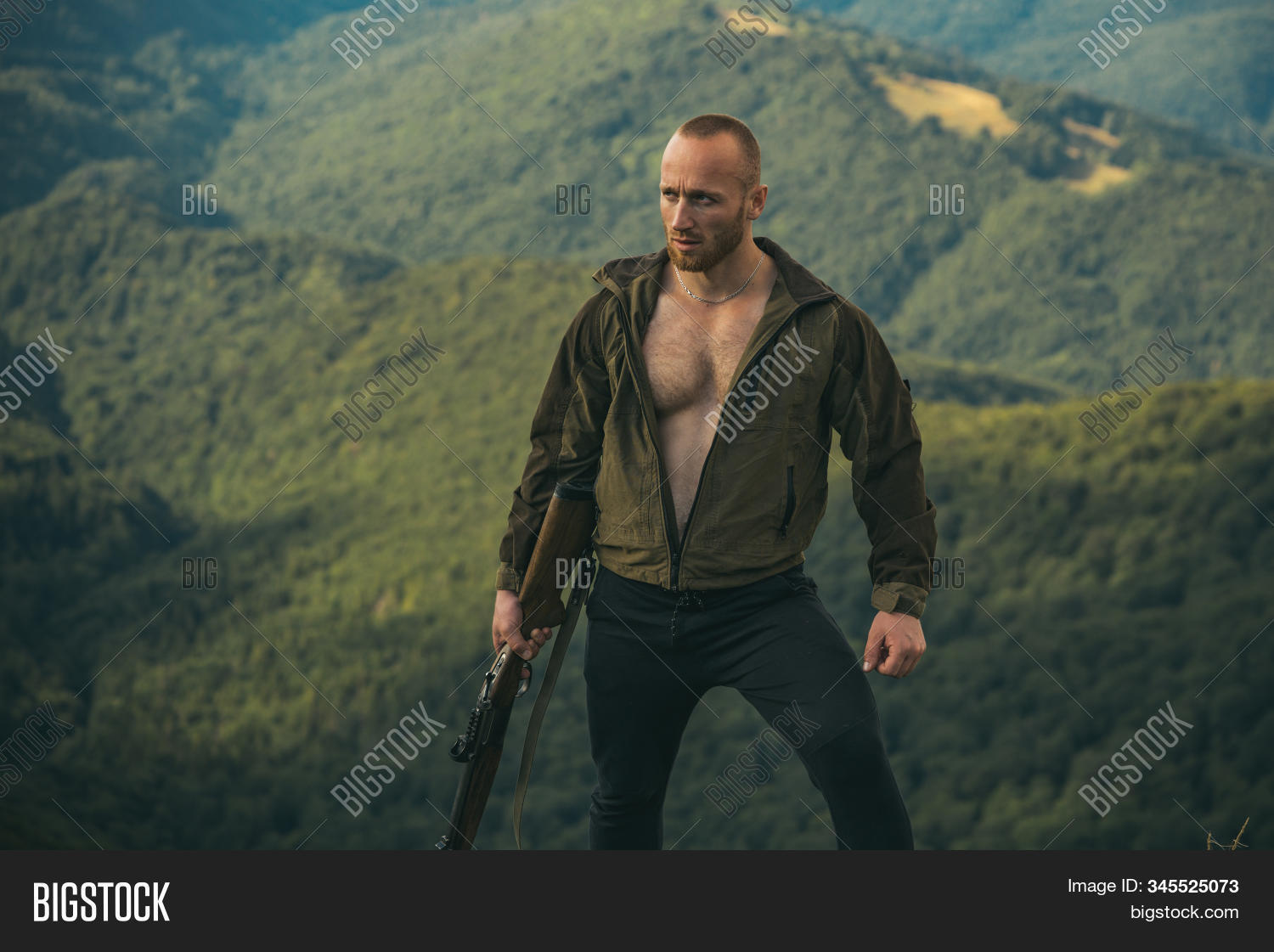 Man Hunter Gun. Man Image & Photo (Free Trial) | Bigstock