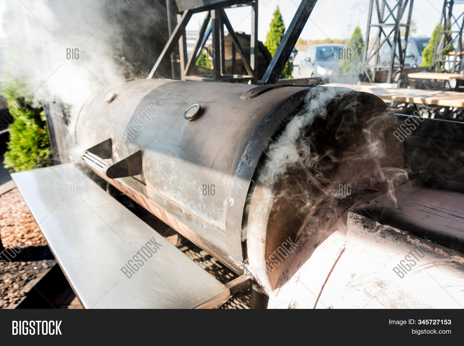 Large Barbecue Smoker Image & Photo (Free Trial) | Bigstock