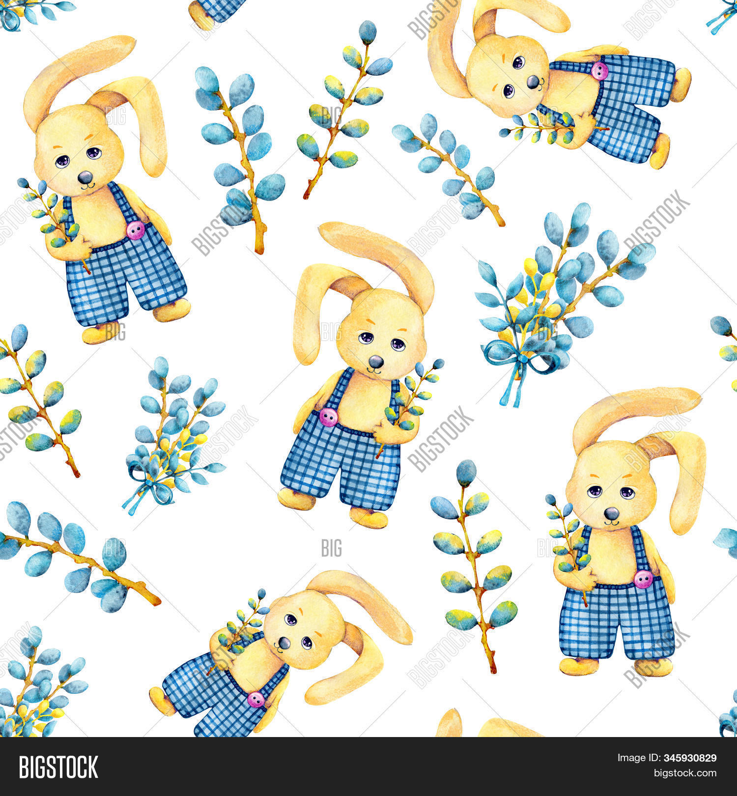 Cartoon Bunny Boy Blue Image & Photo (Free Trial) | Bigstock