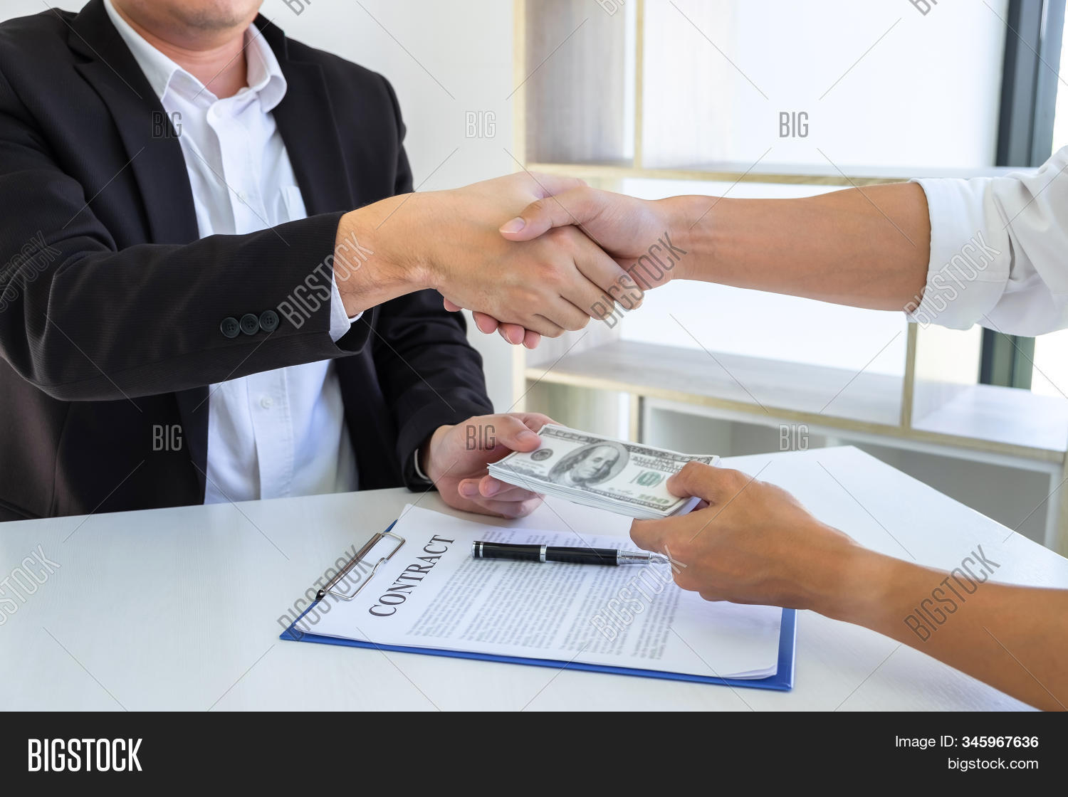 Business Handshake Money