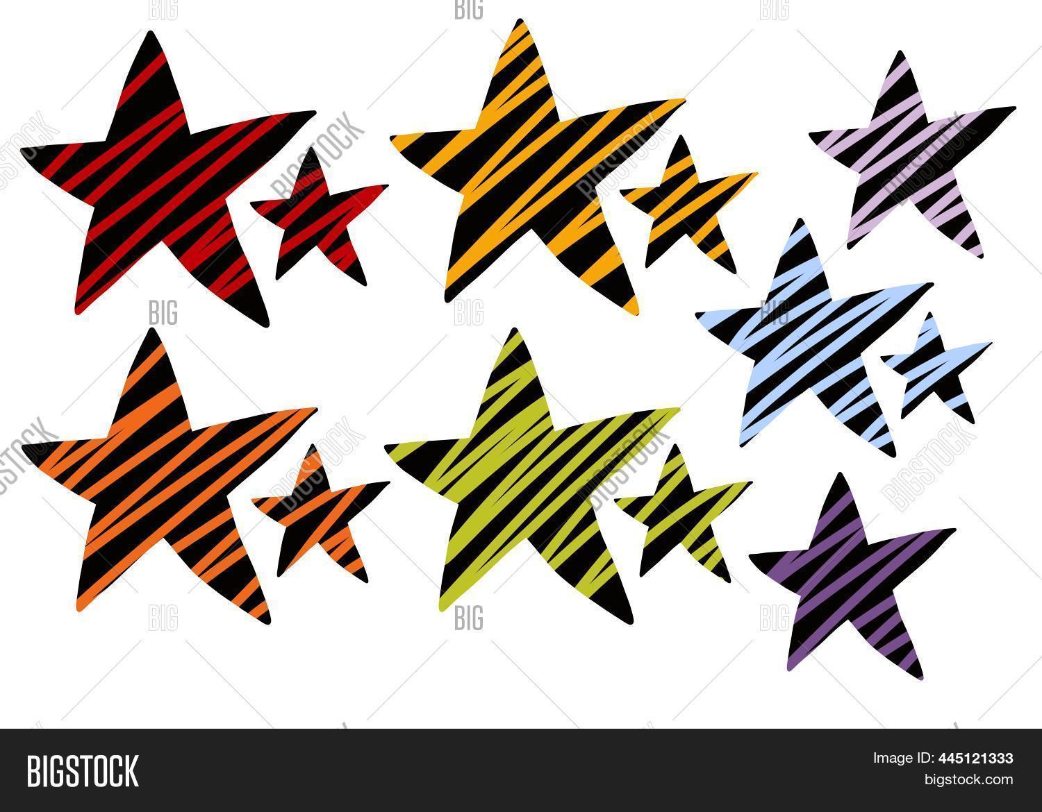 Set Coloured Stars Image & Photo (Free Trial) | Bigstock