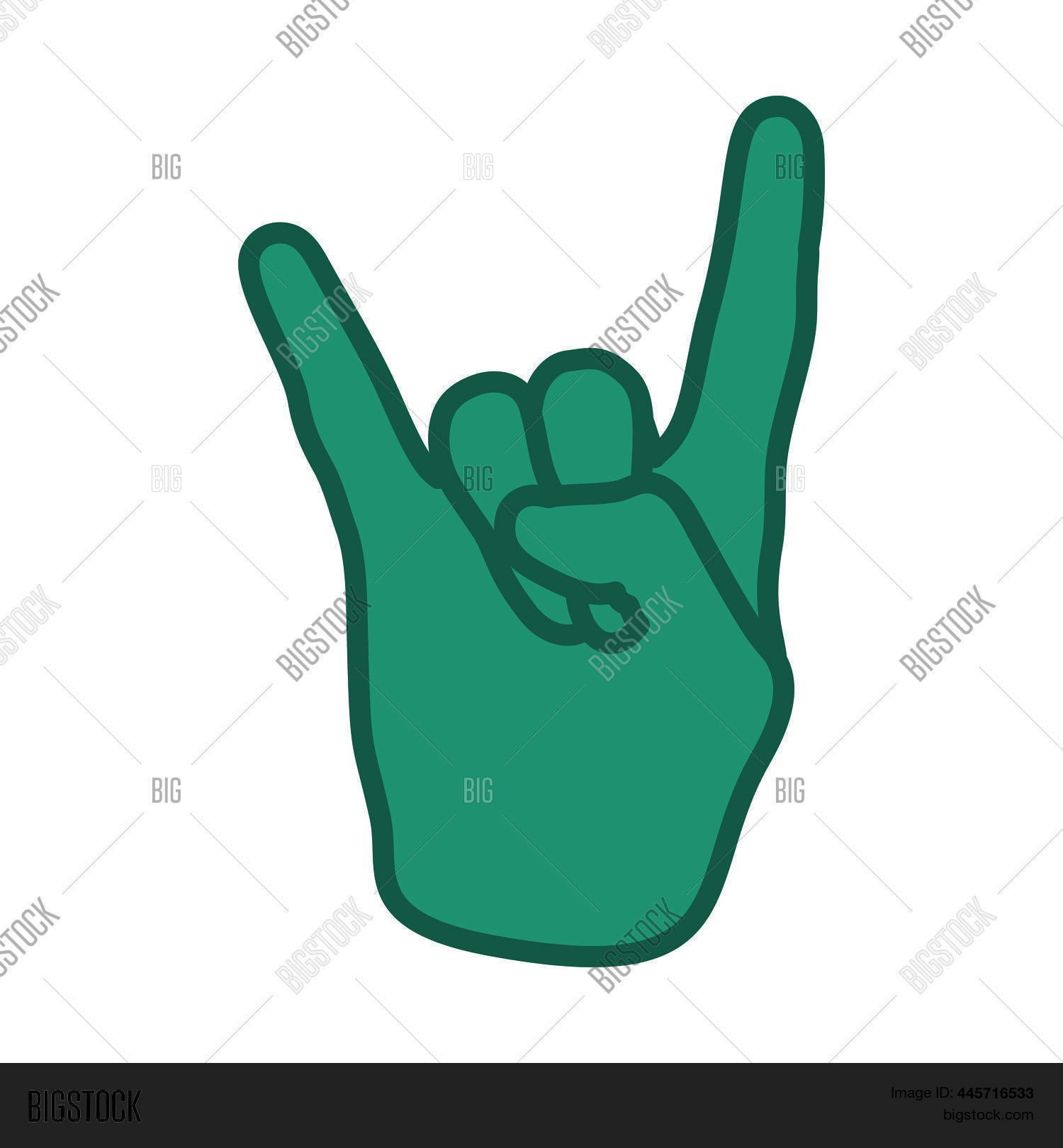Rock Hand Icon. Vector & Photo (Free Trial) | Bigstock