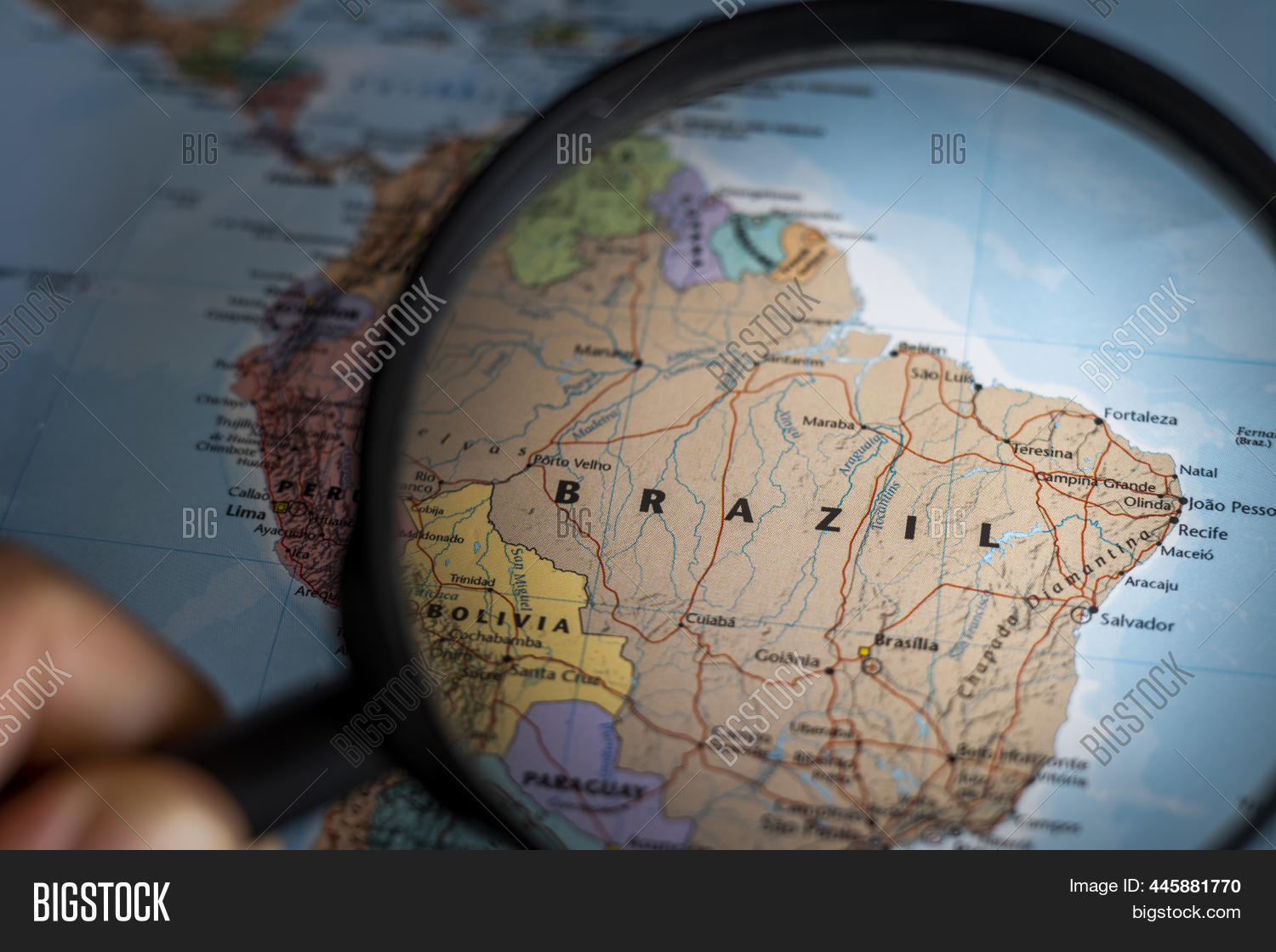 Brazil On World Map Image & Photo (Free Trial) | Bigstock