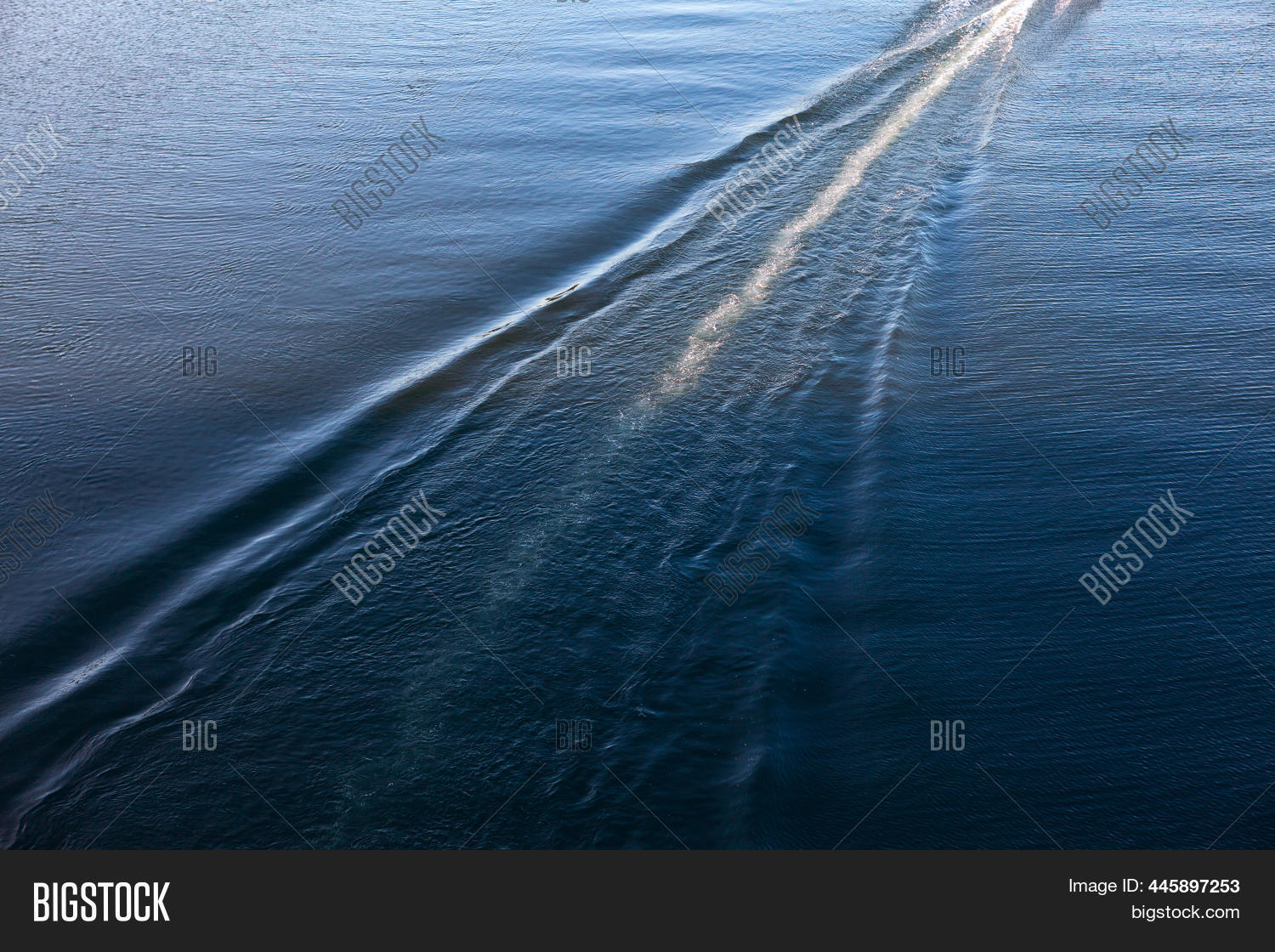 Wake Ship On Water Image & Photo (Free Trial) | Bigstock