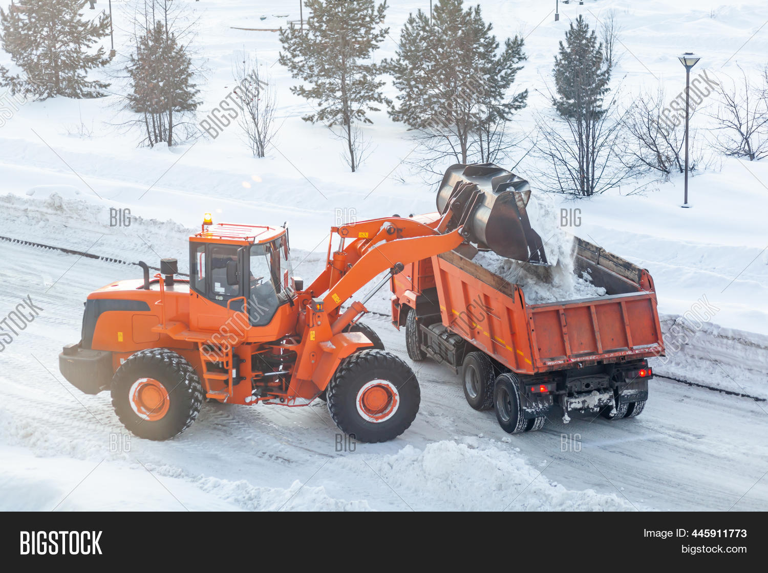 Big Orange Tractor Image & Photo (Free Trial) | Bigstock