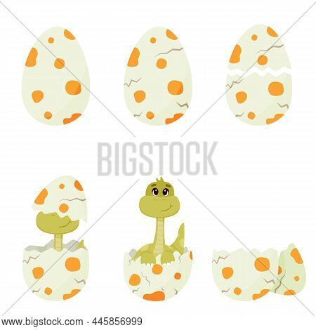 Dinosaur Hatching Egg Vector & Photo (Free Trial) | Bigstock