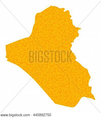 Vector Gold Map Iraq Vector & Photo (Free Trial) | Bigstock
