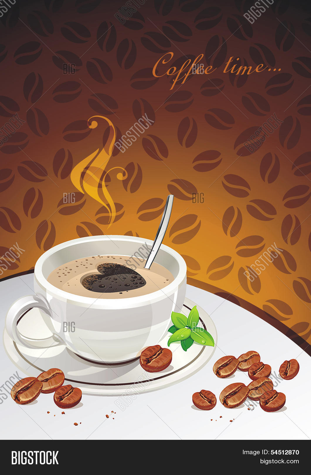 Coffee Background Vector & Photo (Free Trial) | Bigstock