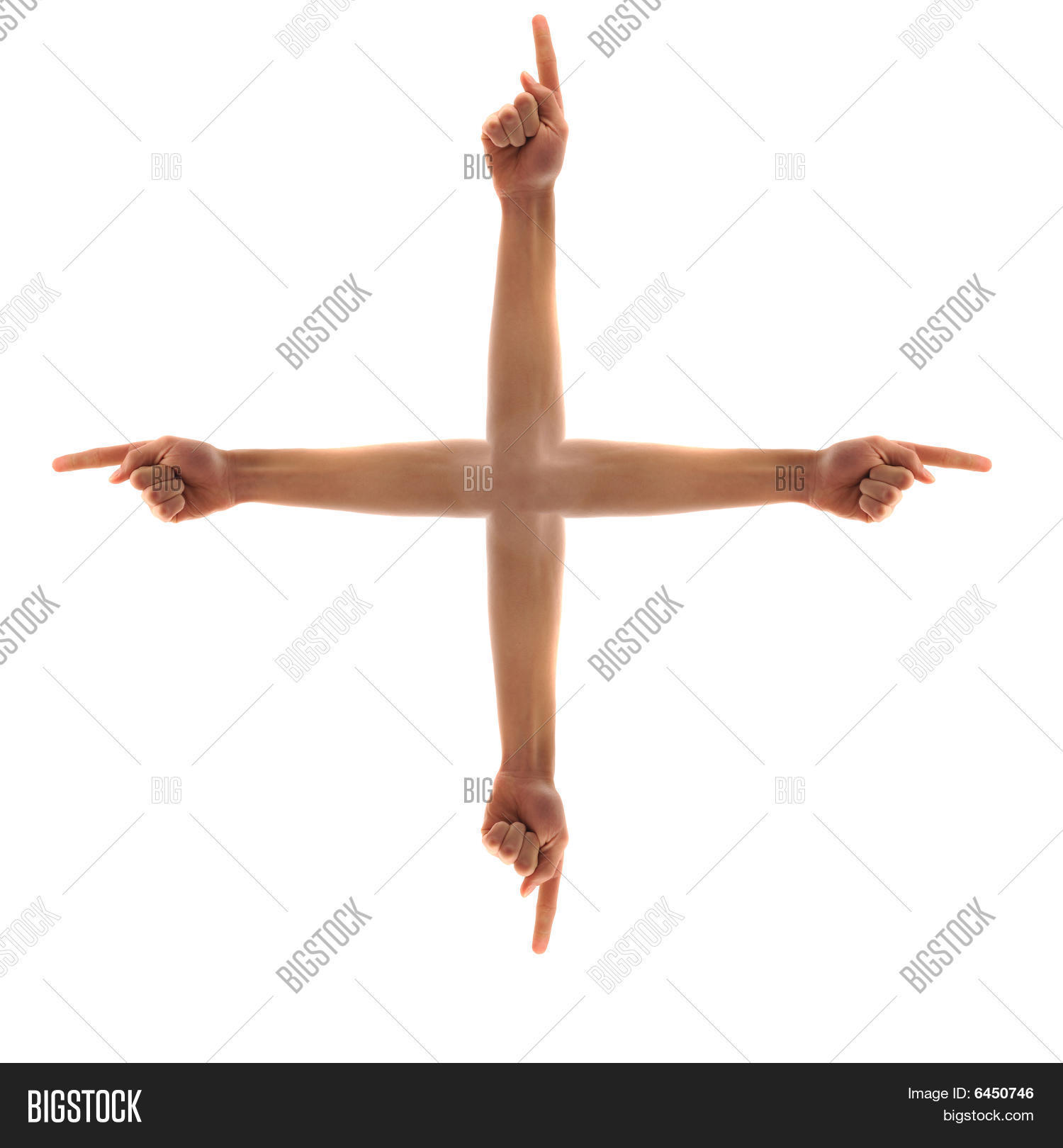 Pointing Hands Cross Image & Photo (Free Trial) | Bigstock
