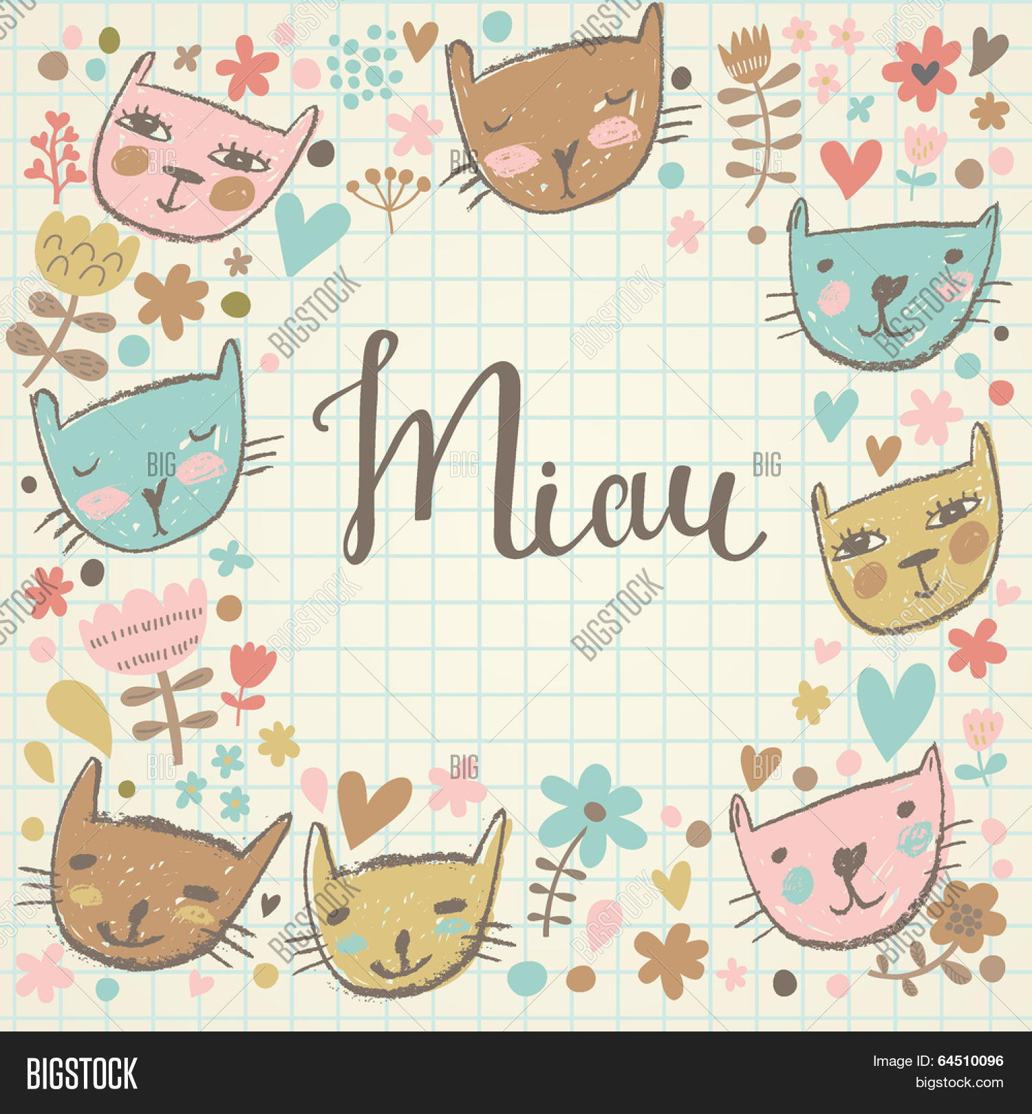 Cute Childish Card Vector & Photo (Free Trial) | Bigstock