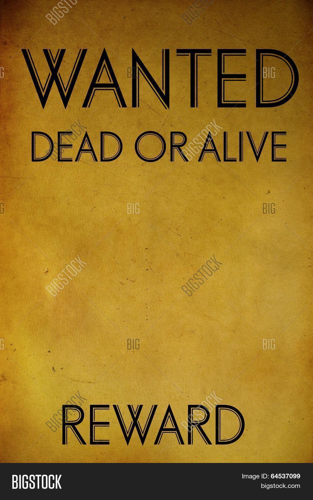 Vintage Wanted Poster Image & Photo (Free Trial) | Bigstock