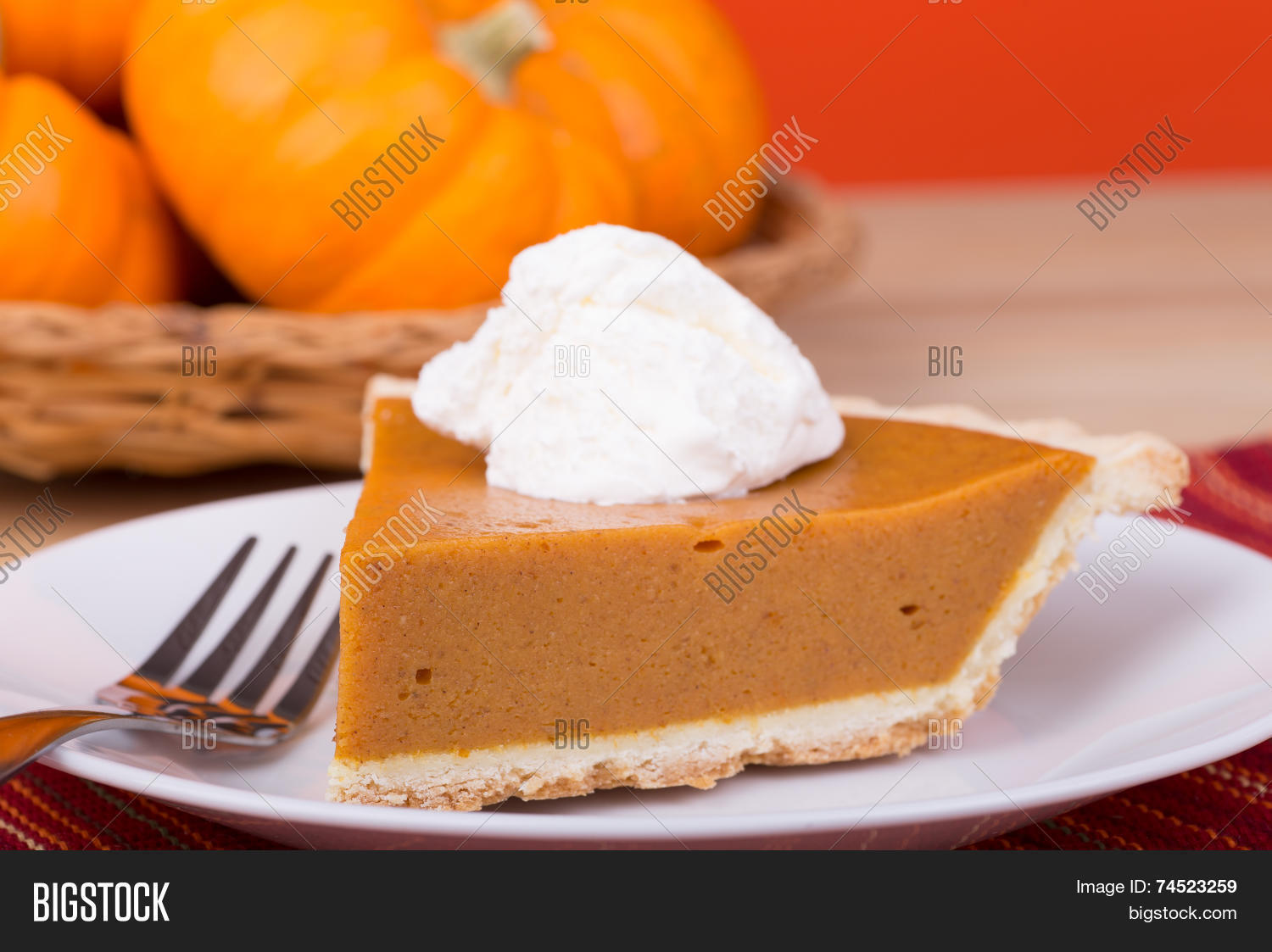 Closeup Pumpkin Pie Image & Photo (Free Trial) | Bigstock