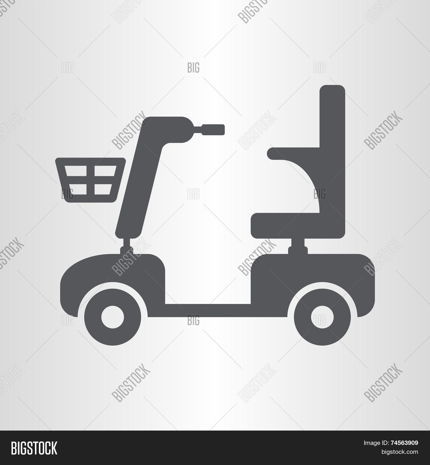 Mobility Scooter Icon Vector & Photo (Free Trial) | Bigstock