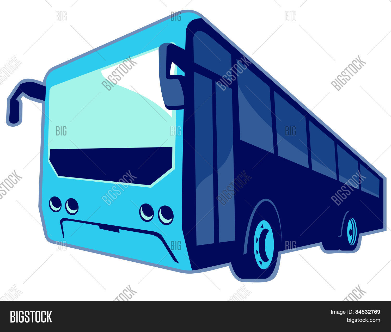 Tourist-shuttle-bus- Vector & Photo (Free Trial) | Bigstock