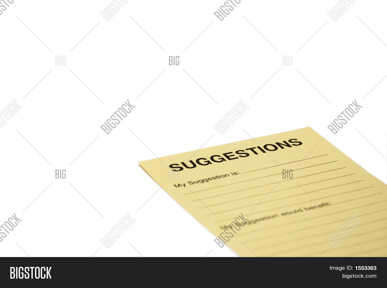 Suggestion Note Image & Photo (Free Trial) | Bigstock