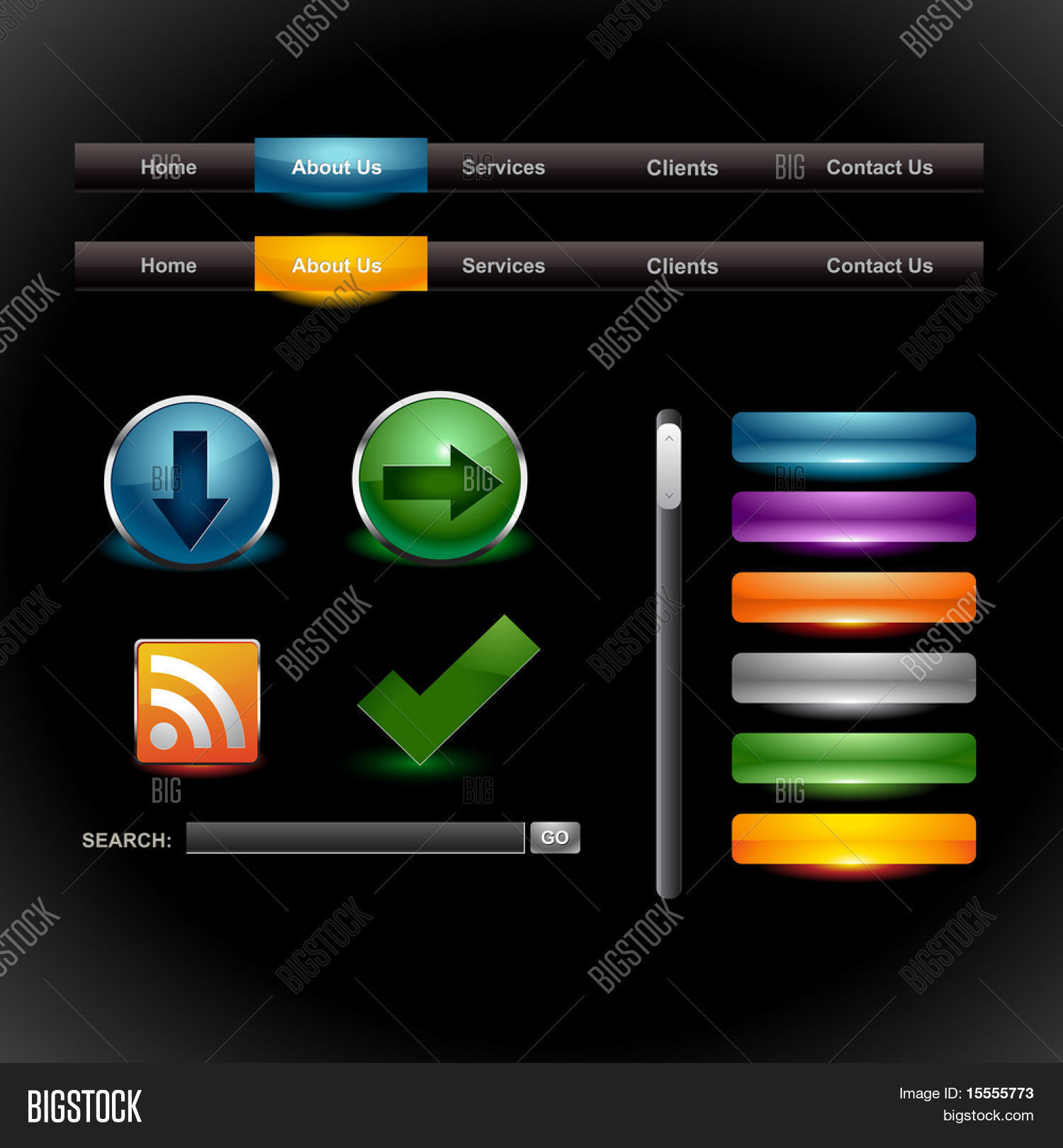 Set Website Elements Vector & Photo (Free Trial) | Bigstock