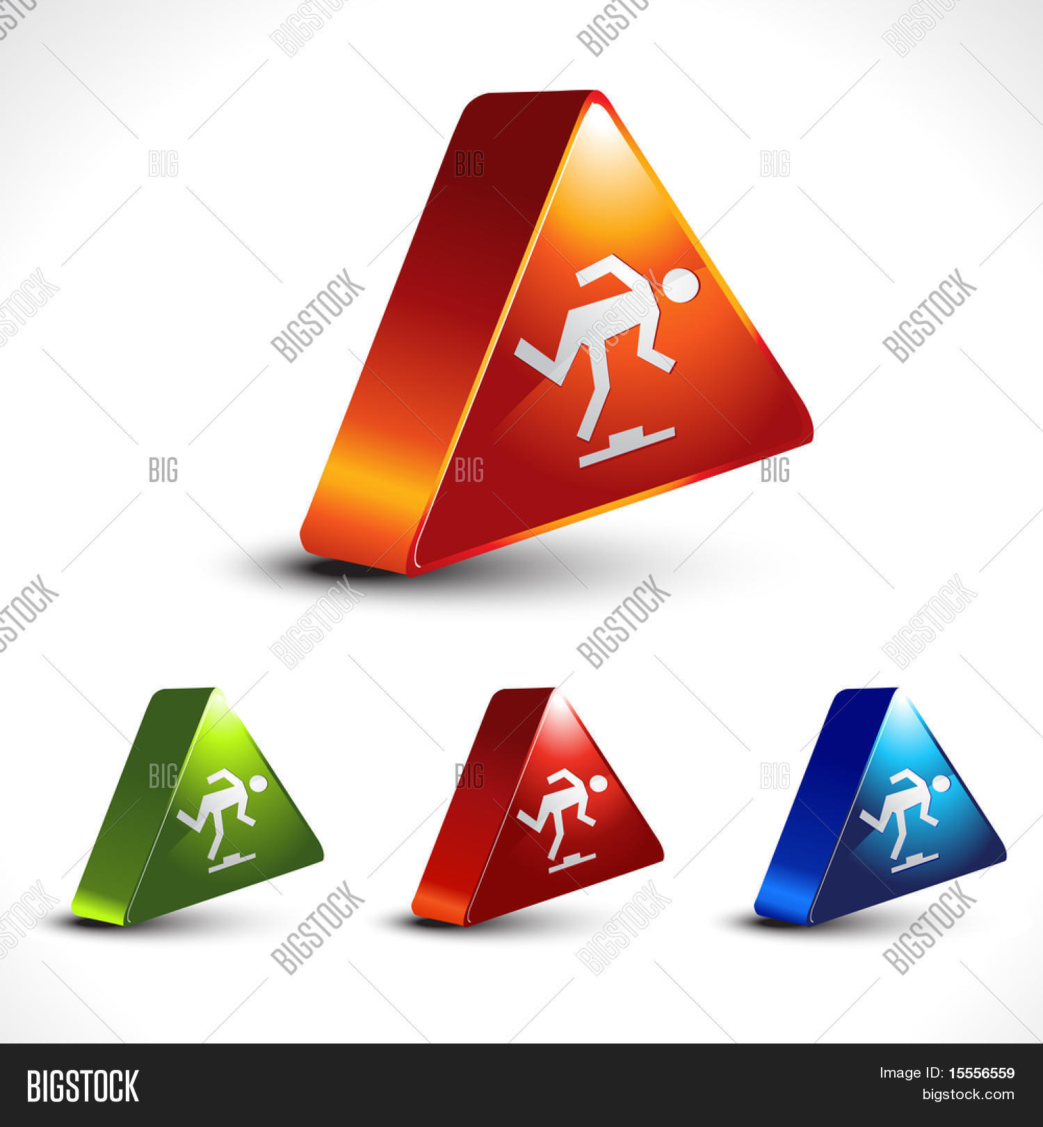 Vector Step Warning Vector & Photo (Free Trial) | Bigstock