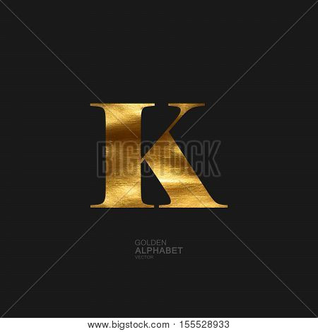 Golden Letter K. Vector & Photo (Free Trial) | Bigstock