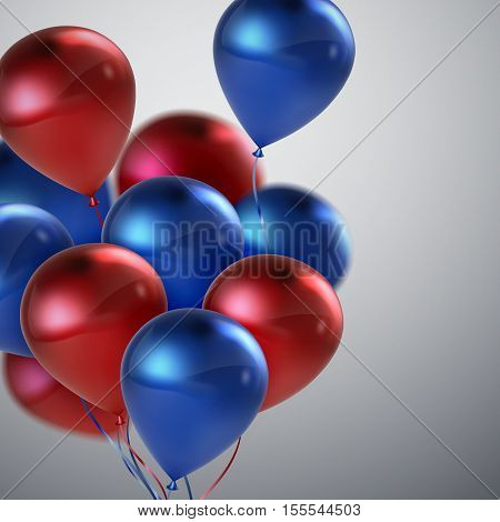 Red Blue Balloon Vector & Photo (Free Trial) | Bigstock