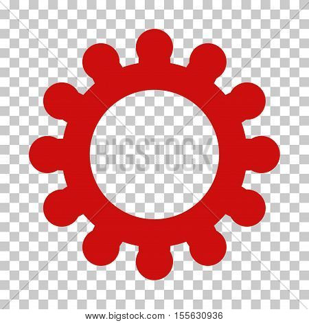 Red Cog Toolbar Icon Vector & Photo (Free Trial) | Bigstock