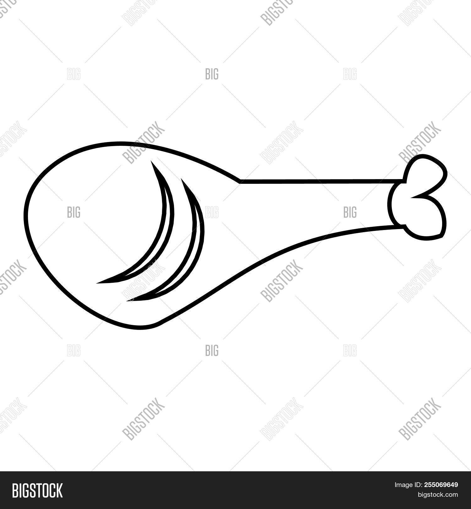 Ham Icon. Outline Image & Photo (Free Trial) | Bigstock