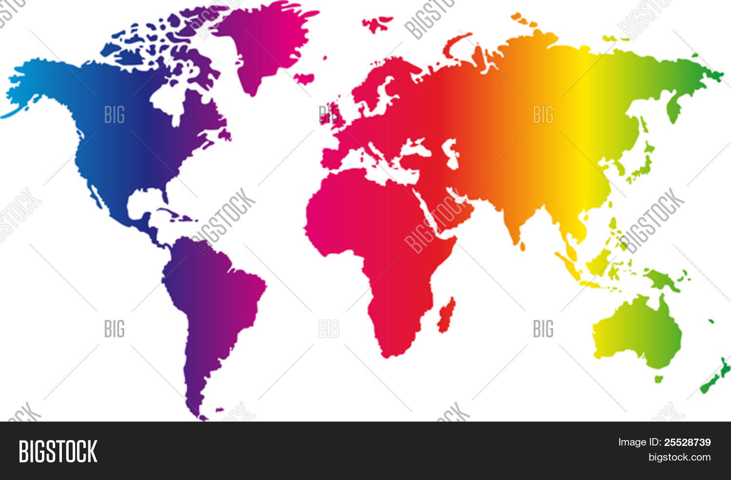 Vector y foto Mapamundi Pintado (prueba gratis) | Bigstock