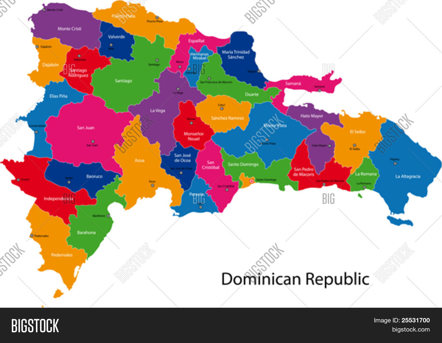Vector y foto Mapa De República (prueba gratis) | Bigstock