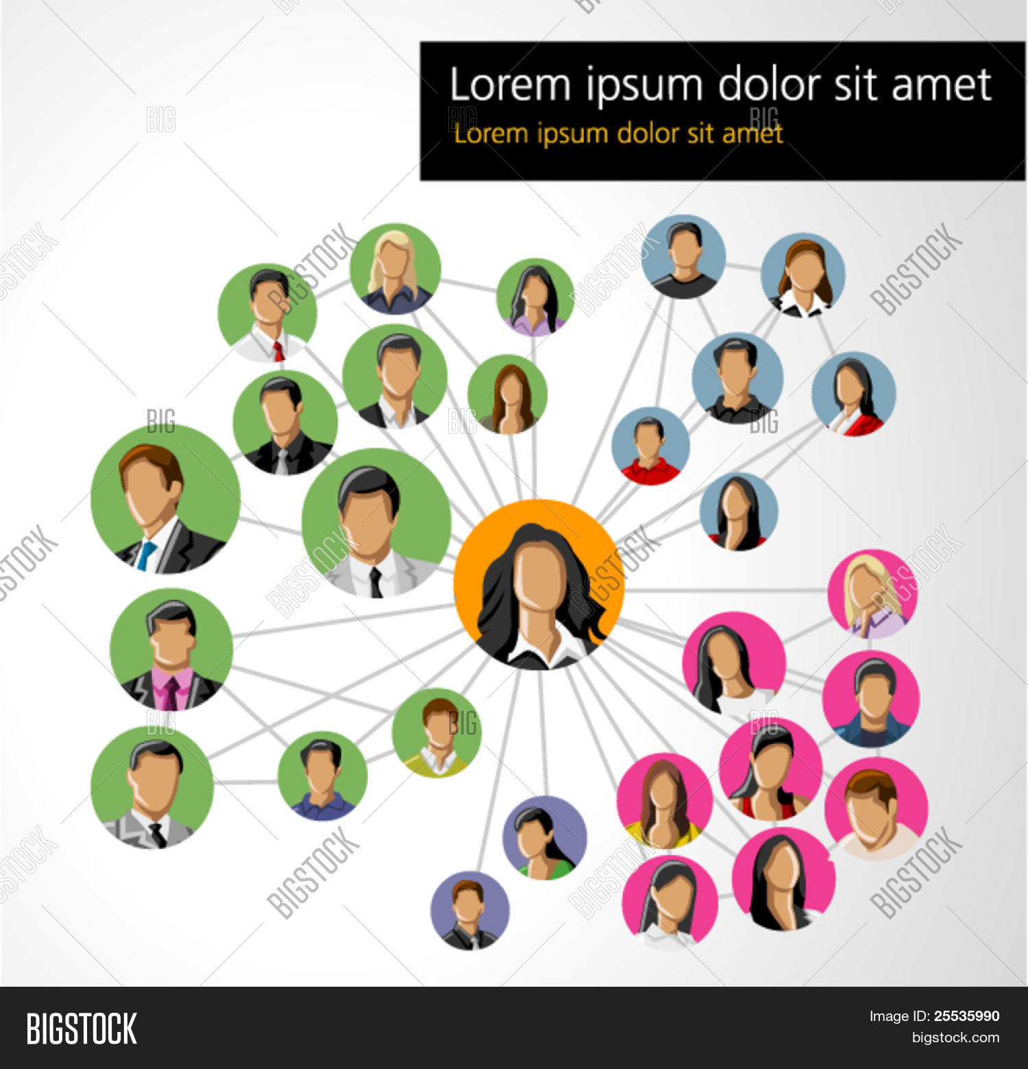 Vector y foto Personas Conectadas (prueba gratis) | Bigstock