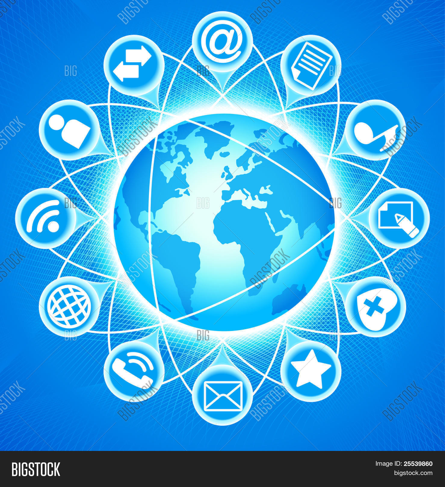 Social-Media-Globe. Vector & Photo (Free Trial) | Bigstock