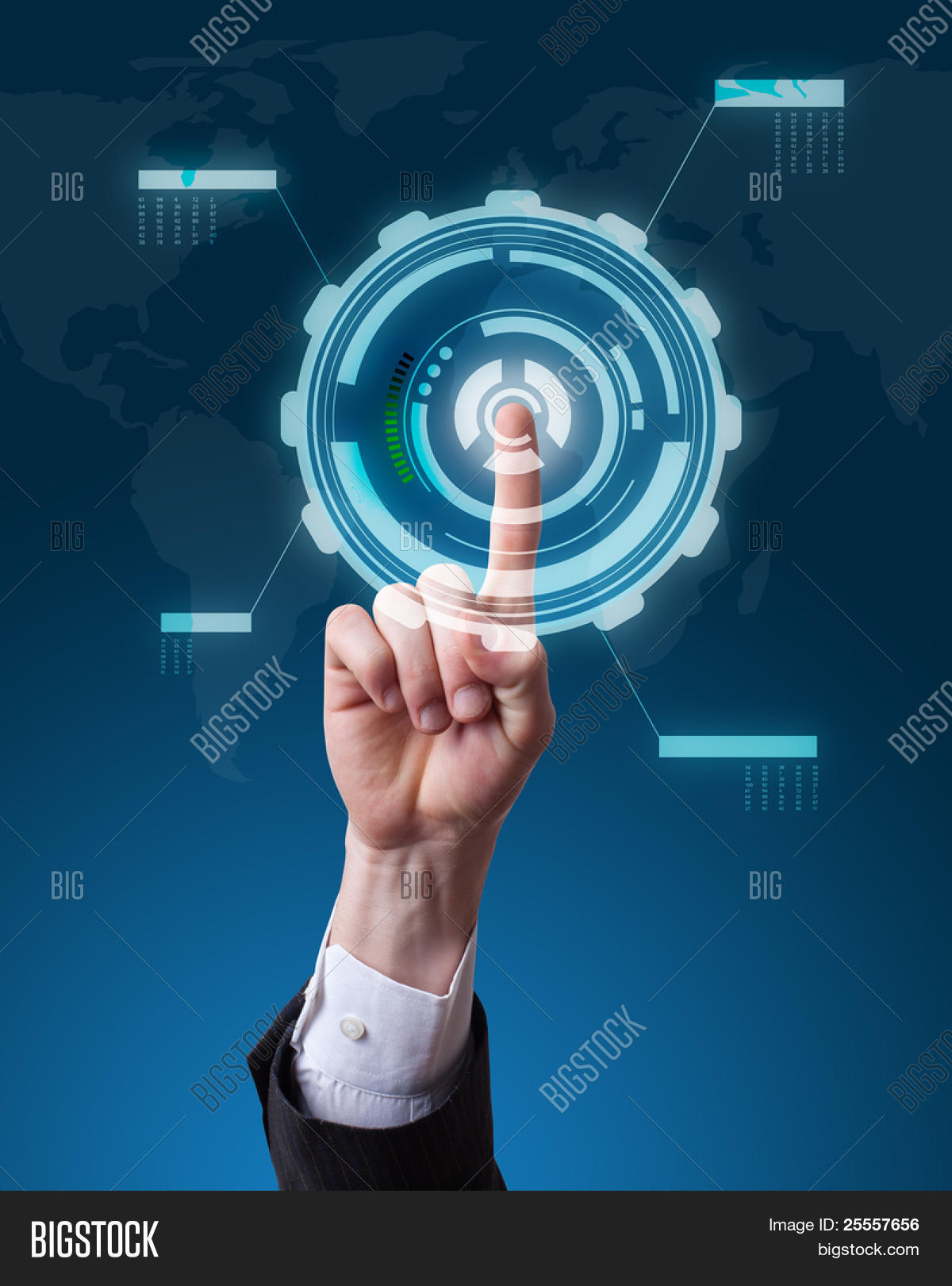 Hand Pushing Button On Image & Photo (Free Trial) | Bigstock