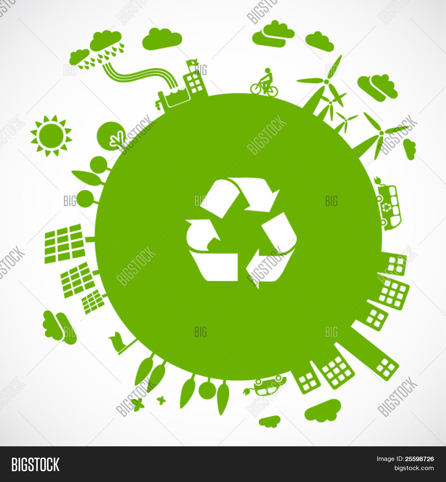 Green Earth - Vector & Photo (Free Trial) | Bigstock