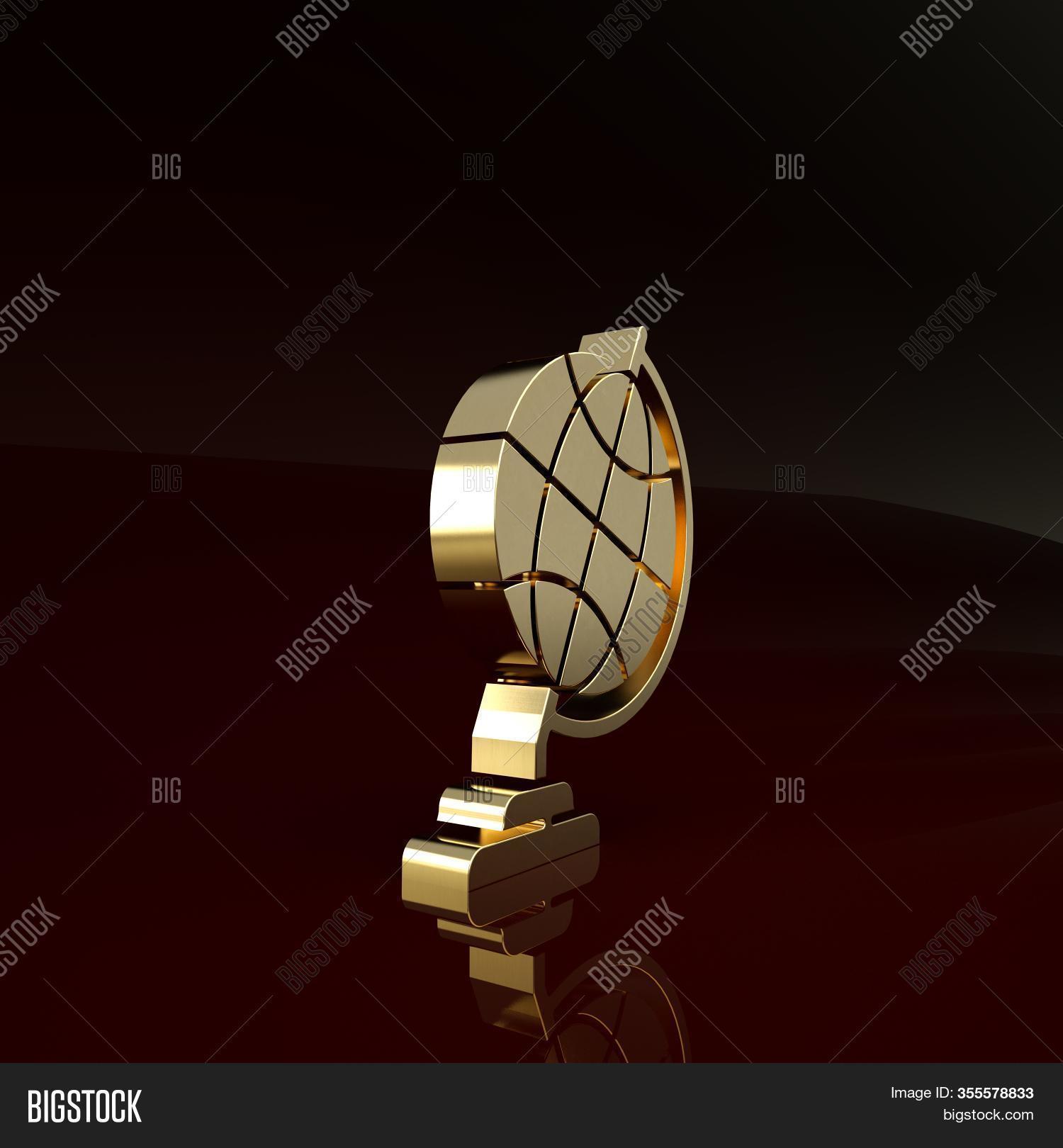 Gold Earth Globe Icon Image & Photo (Free Trial) | Bigstock