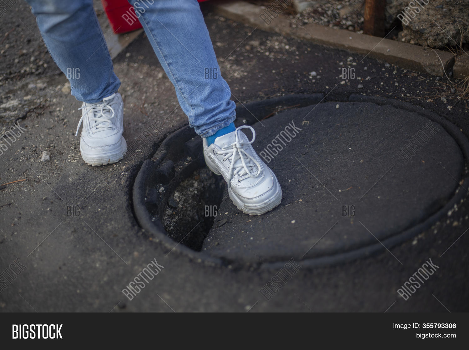 Open Sewer Manhole. Image & Photo (Free Trial) | Bigstock