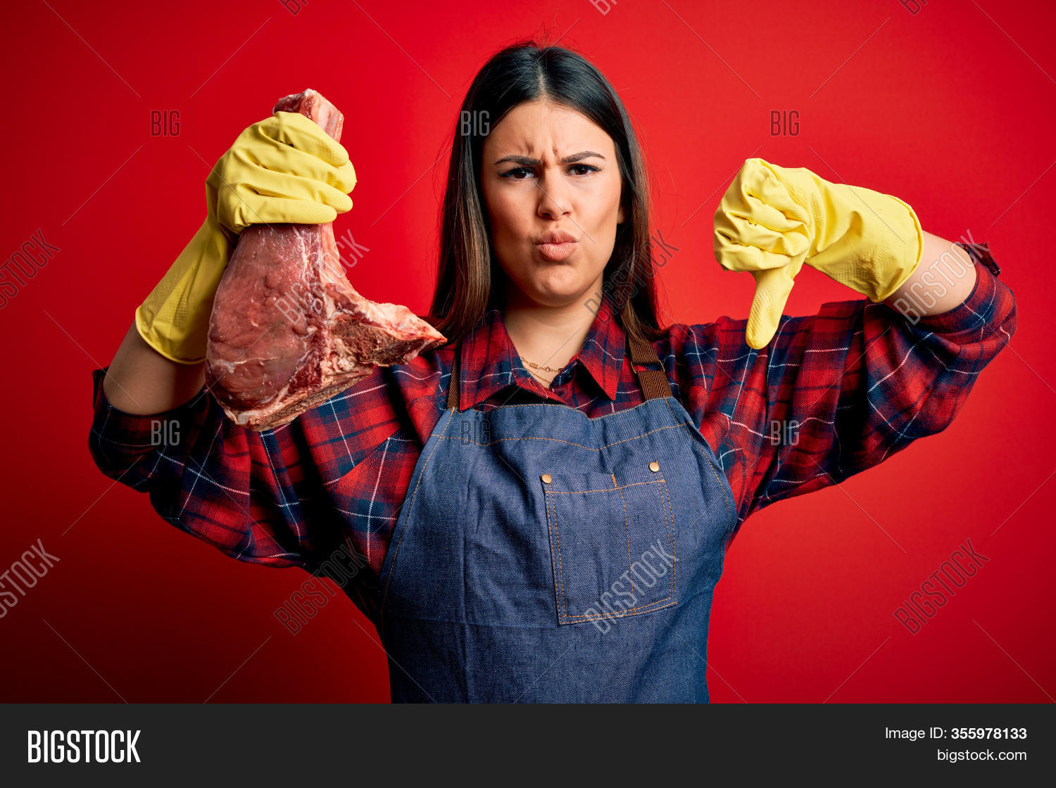 Young Butcher Woman Image & Photo (Free Trial) | Bigstock