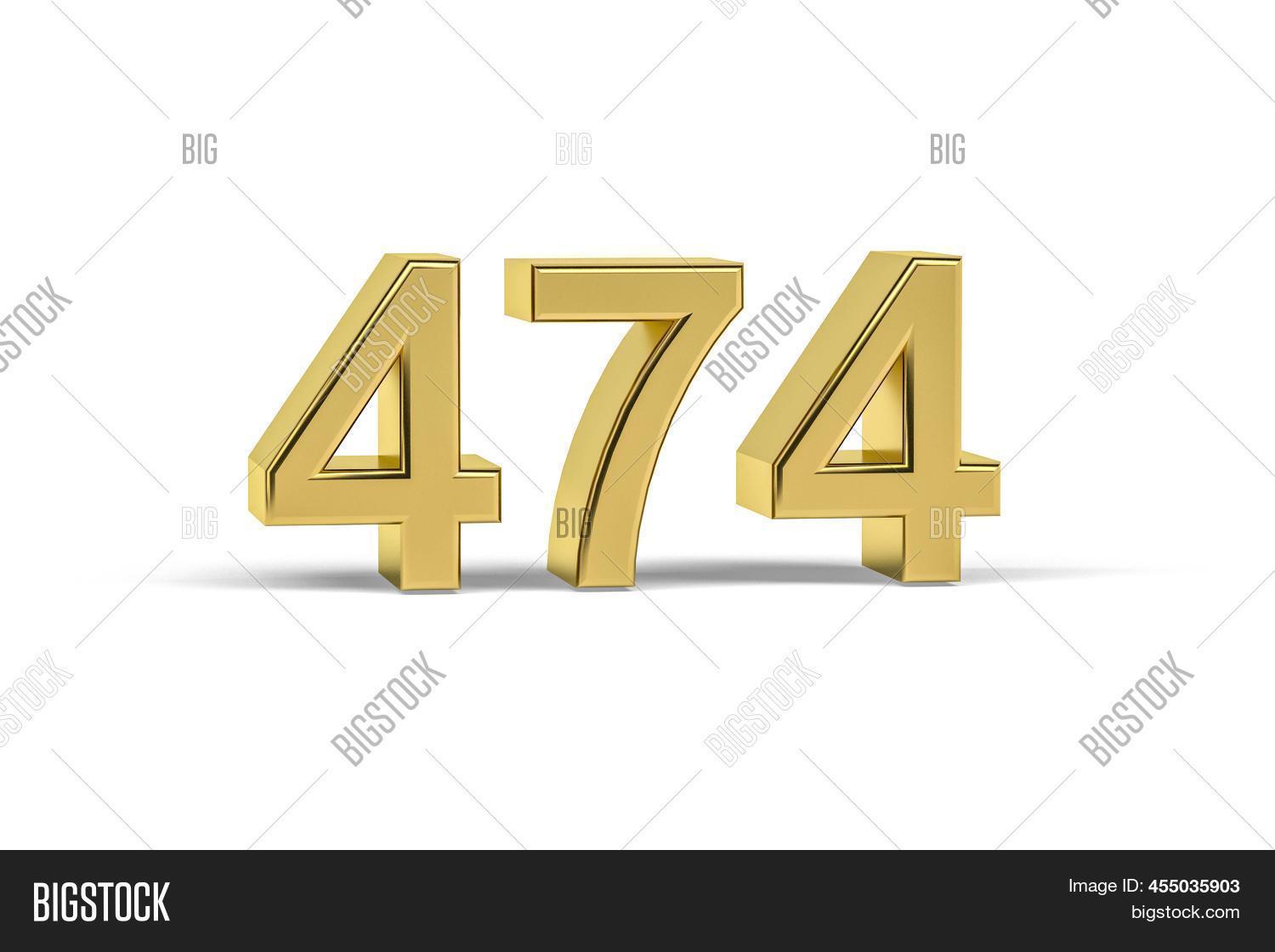 Golden 3d Number 474 Image & Photo (Free Trial) | Bigstock