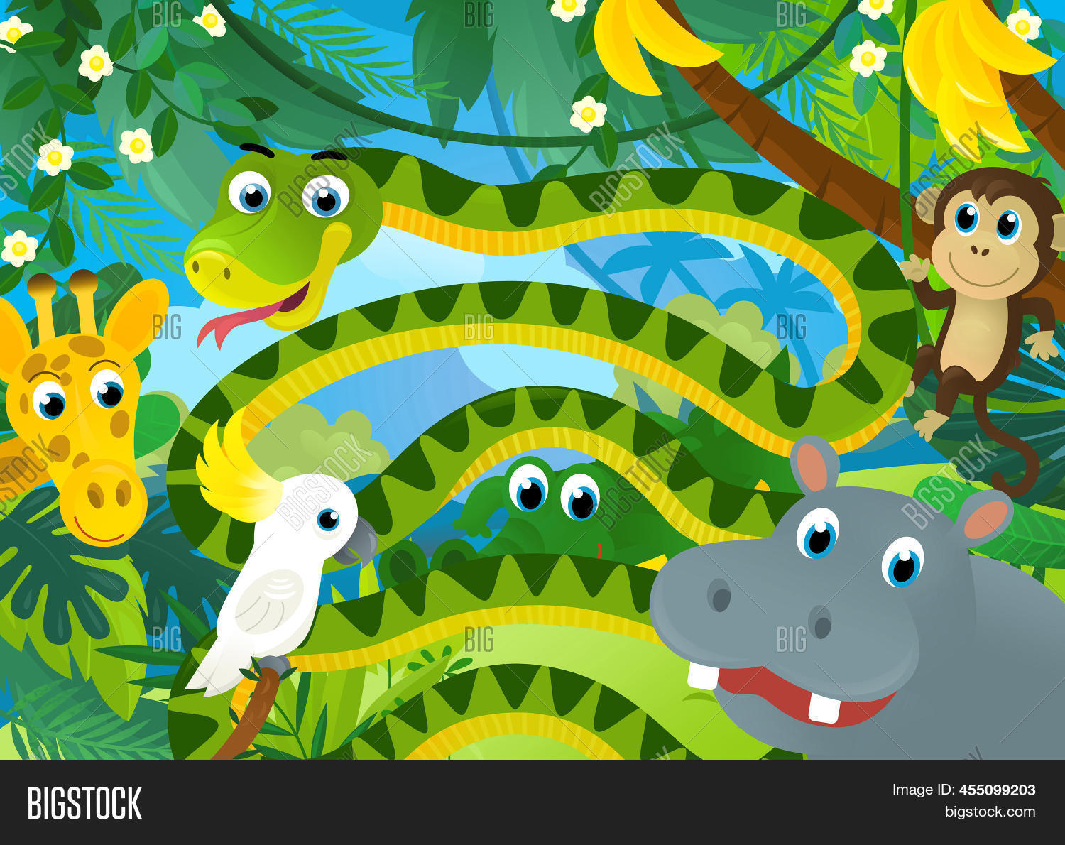 Cartoon Scene Jungle Image & Photo (Free Trial) | Bigstock