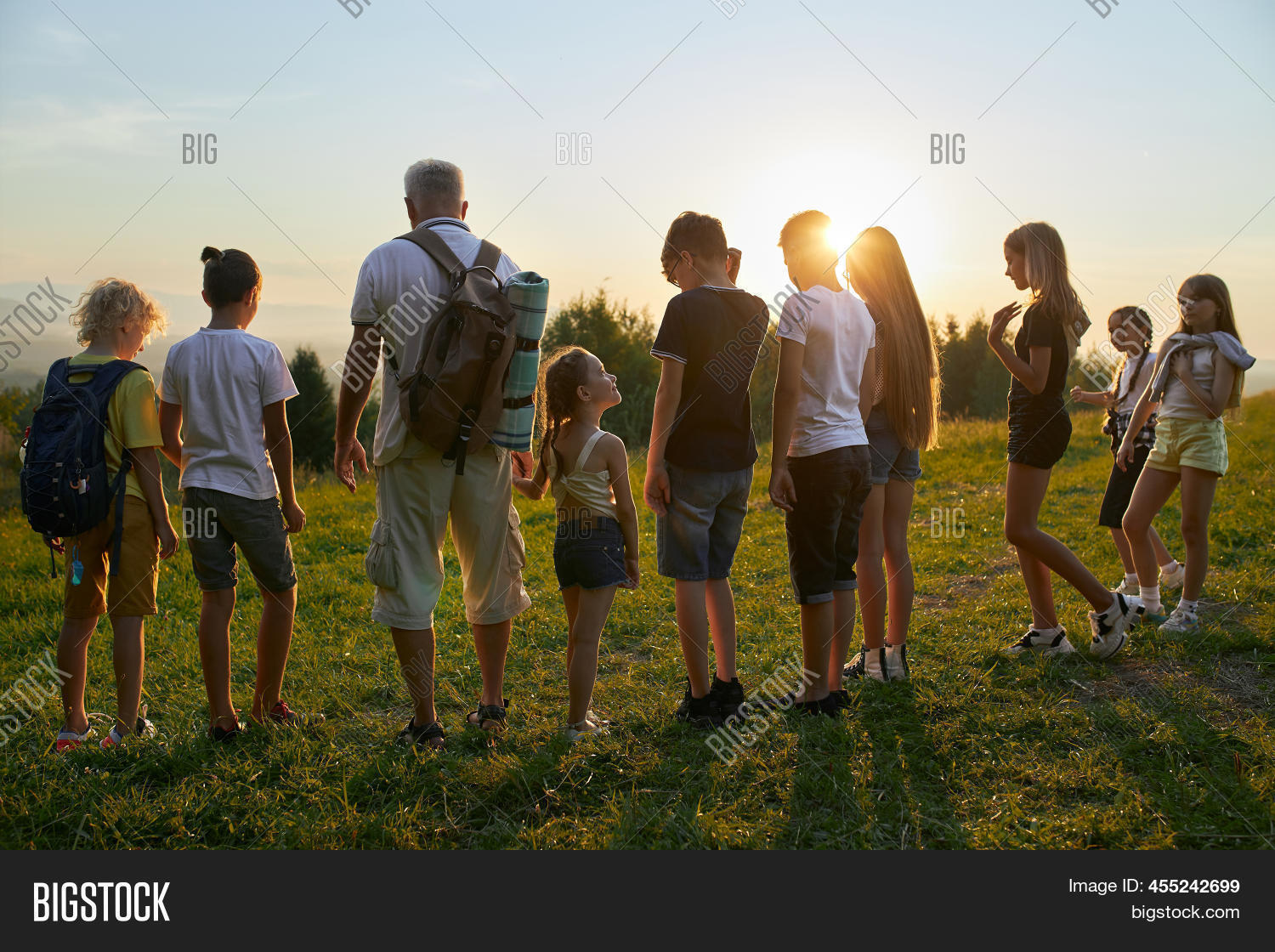 Back View Old Man Kids Image & Photo (Free Trial) | Bigstock