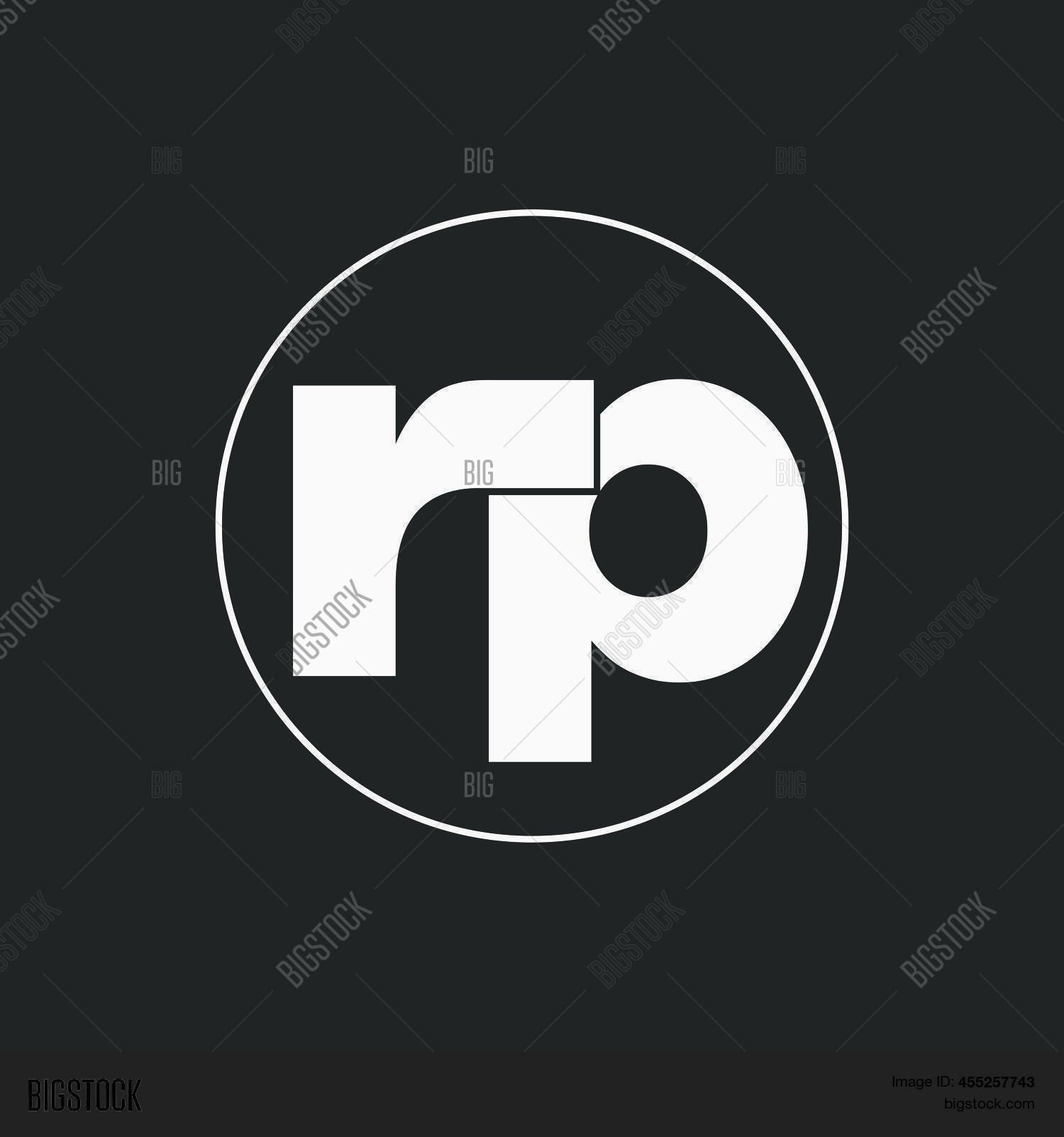 Rp Letters Circle Vector & Photo (Free Trial) | Bigstock