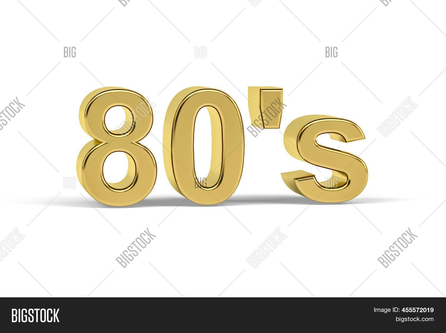 Golden 80's Number - Image & Photo (Free Trial) | Bigstock