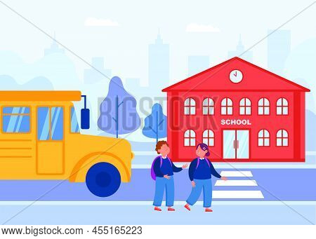 Bus Next Cartoon Vector & Photo (Free Trial) | Bigstock