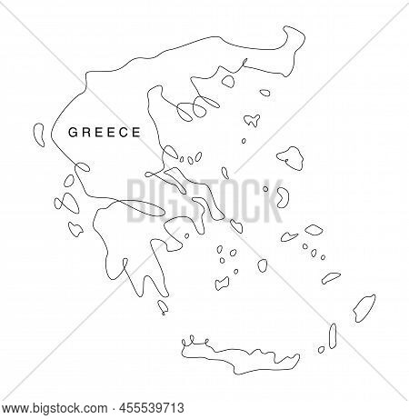 Line Art Greece Map. Vector & Photo (Free Trial) | Bigstock