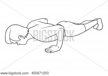 Young Man Doing Push Vector & Photo (Free Trial) | Bigstock