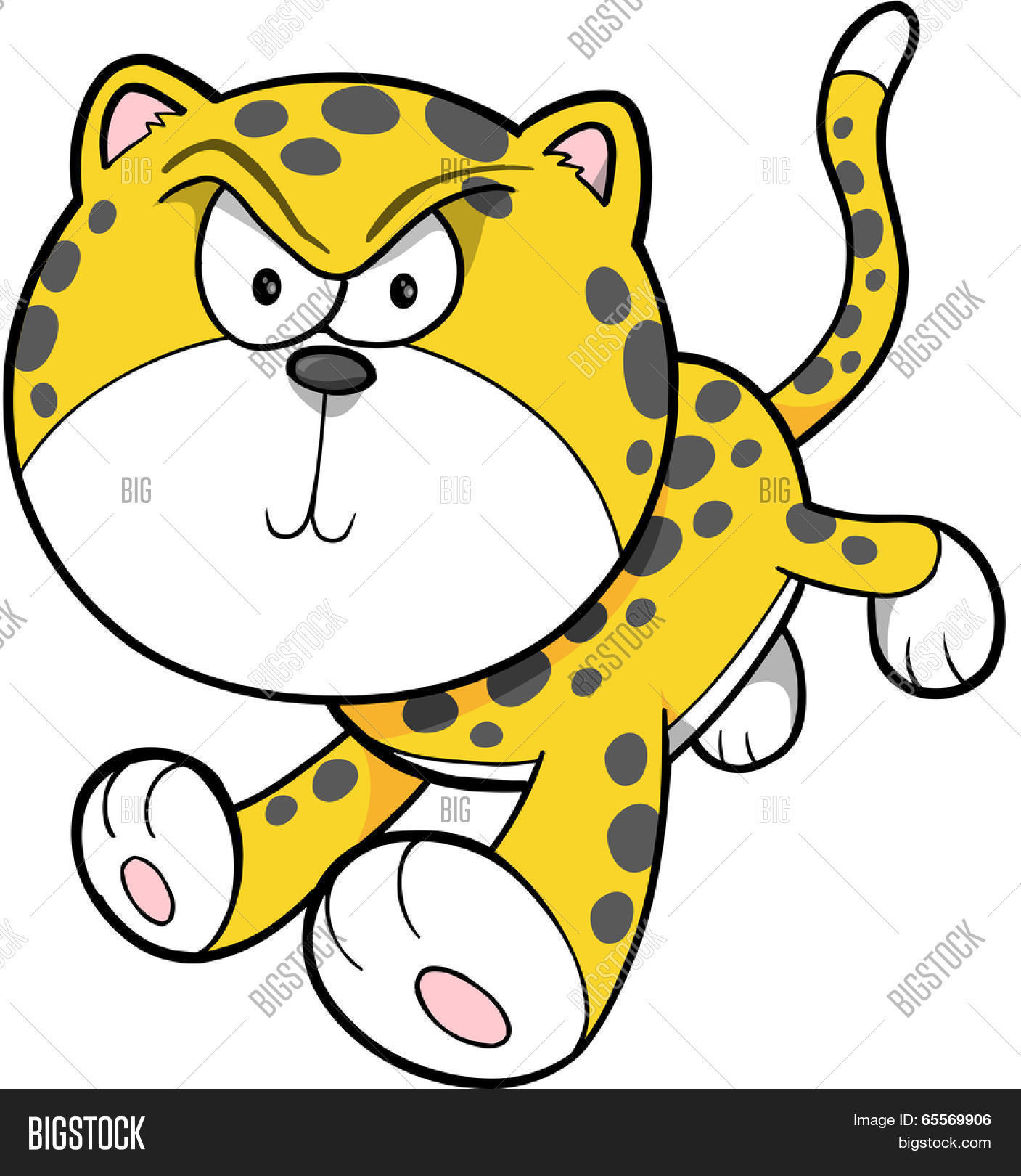 Angry Wild Leopard Vector & Photo (Free Trial) | Bigstock
