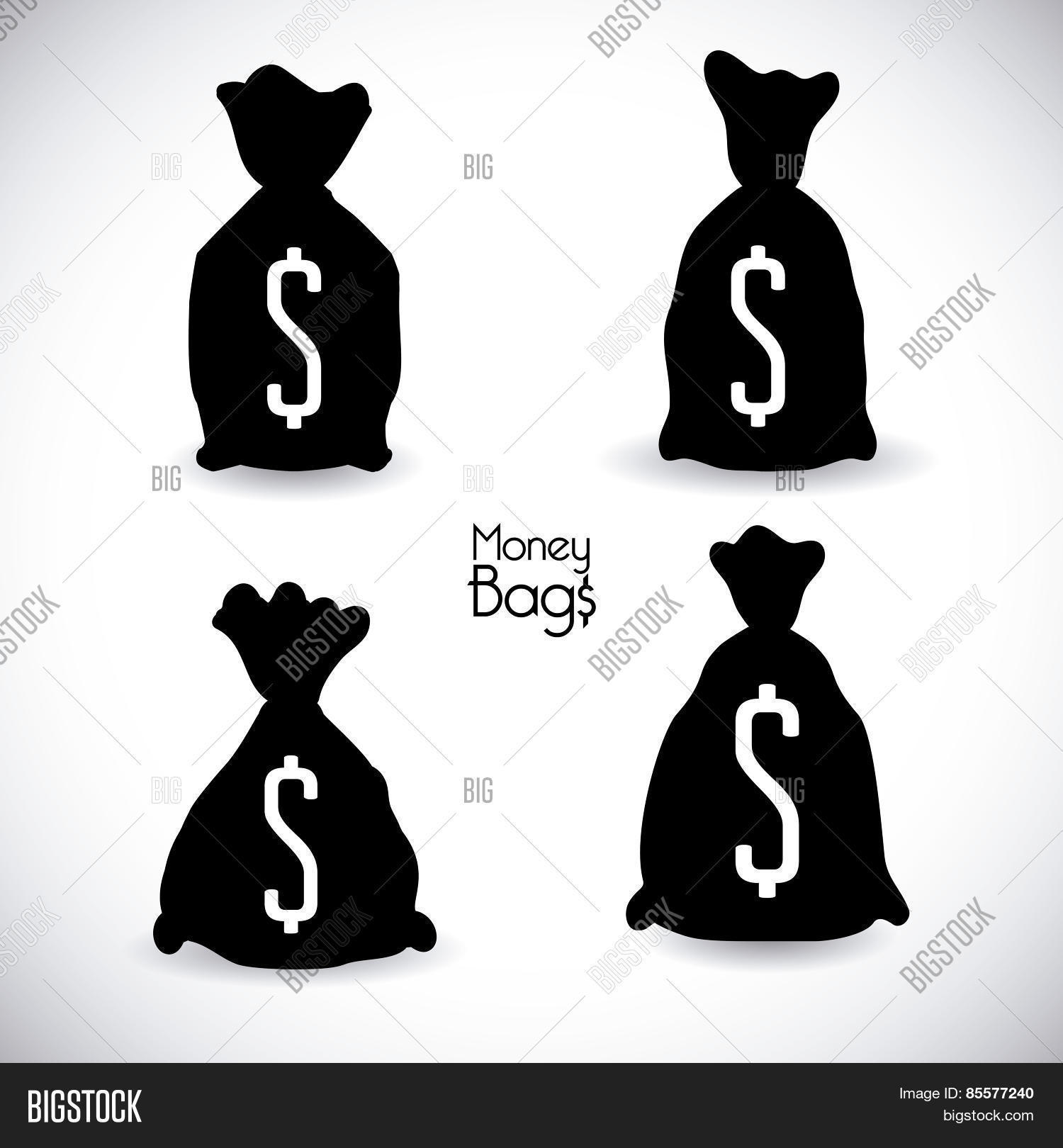 Money Bag Design Vector & Photo (Free Trial) | Bigstock