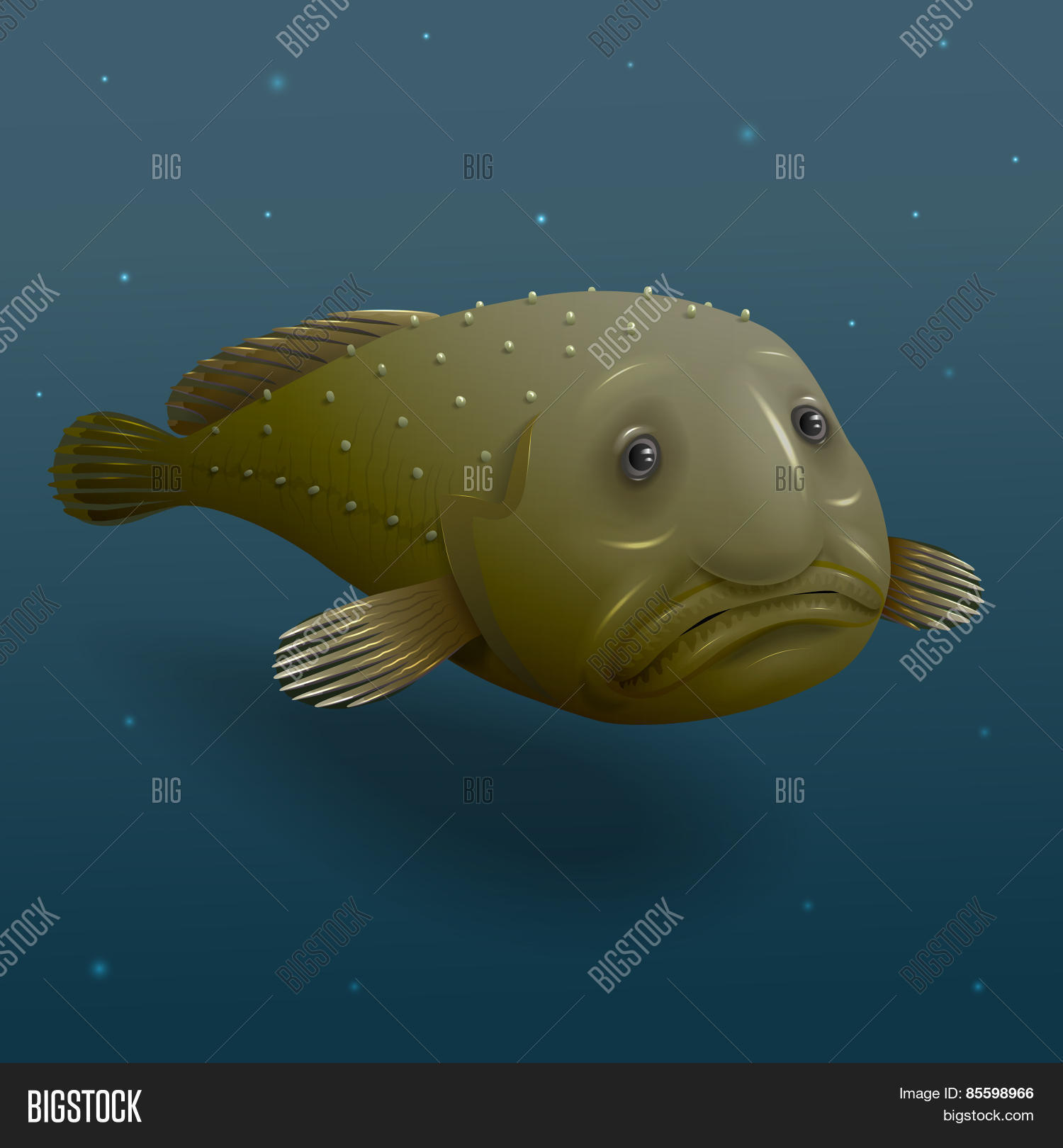Blob Fish Vector & Photo (Free Trial) | Bigstock