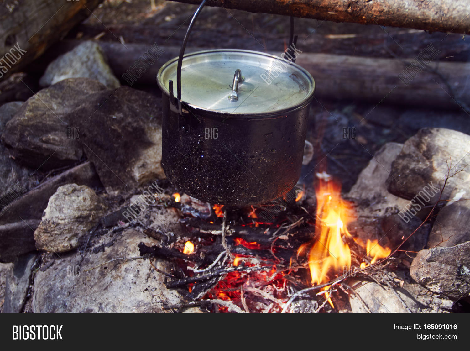 Cauldron Boils On Fire Image & Photo (Free Trial) | Bigstock